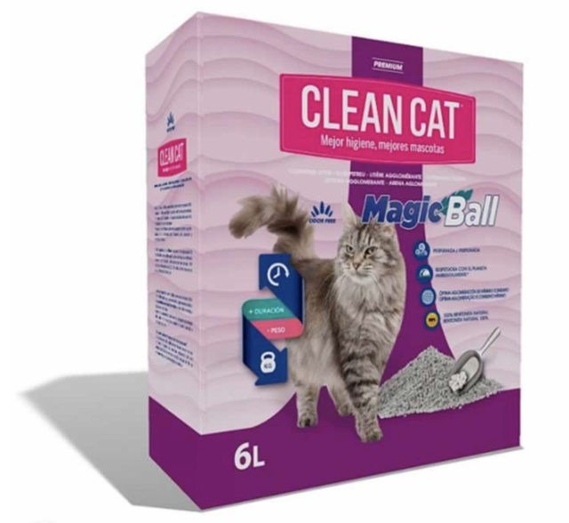 Clean Cat 6L. Arena vegetal aglomerante para gatos